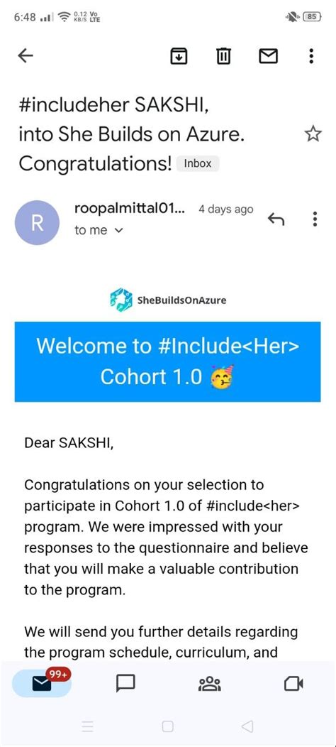 Sakshi S On Linkedin Include Shebuildsonazure Azuredevelopercommunity Microsoft Reskill…