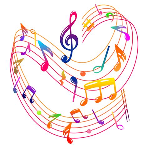 Colorful Music Notes Clipart