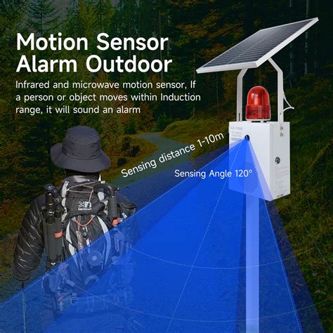 Yasong Solar Motion Sensor Alarm Siren Waterproof Outdoor Motion Detec Yasong Alarm