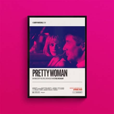 Pretty Woman 1990 Retro Movie Poster Art Minimalist Film Etsy Uk