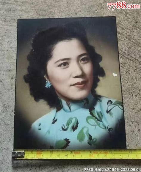 民国手工上彩旗袍美女老照片徐记收藏店【7788收藏收藏热线】