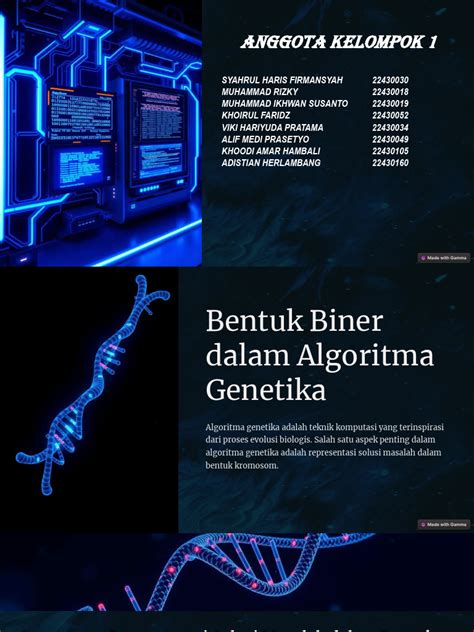 Bentuk Biner Dalam Algoritma Genetika Pdf