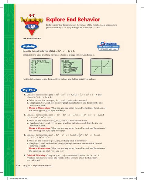 Practice Handout Polynomial End Behavior Pdf Discrete Mathematics Mathematical Relations