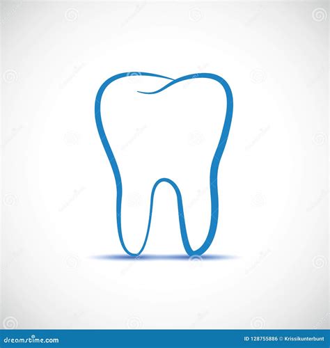 Tooth Simple Icon On A White Background Stock Vector Illustration Of