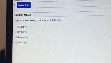 Section 1 I Question No 30 Which Of The StudyX