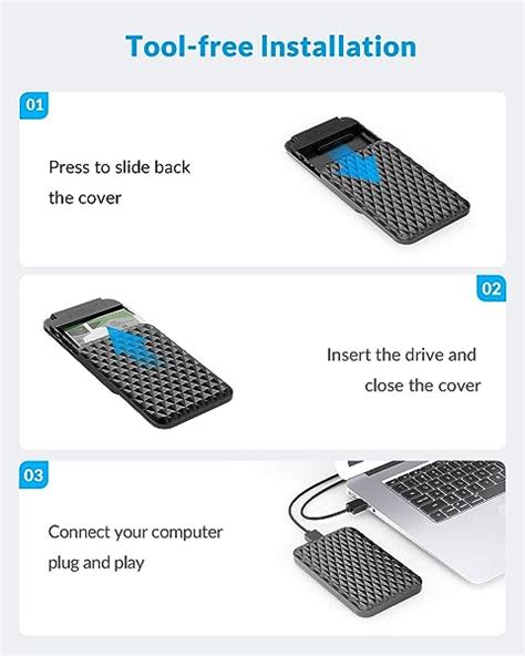 ORICO Inch SATA USB HDD Hard Drive Disk Portable External Enclosures Case Box For