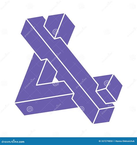 Logo Impossible Shape Optical Illusion Vector Optical Art Objects Geometric Figure Line