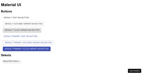 Material Ui Buttons Codesandbox