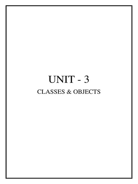 Classes And Objects Pdf Scope Computer Science Class Computer
