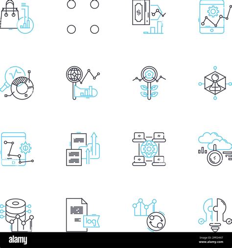 Cost Estimation Linear Icons Set Budgeting Projection Calculation