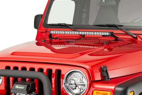 Quadratec Stealth 27 Led Light Bar With Hood Mount Brackets And Wiring