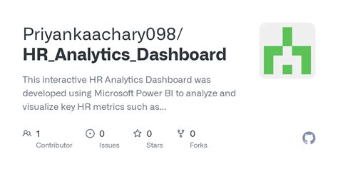 Github Priyankaachary098hranalyticsdashboard This Interactive Hr Analytics Dashboard Was