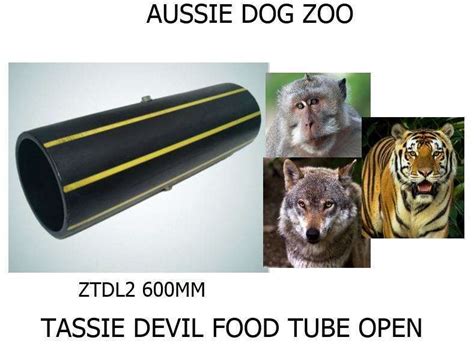 Aussie Dog Zoo Tassie Devil Food Tube Open