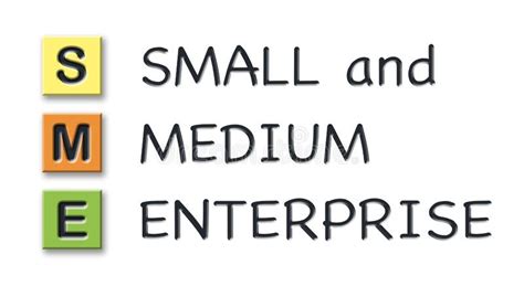 Sme Initials In Colored 3d Cubes With Meaning In French Language Stock Illustration