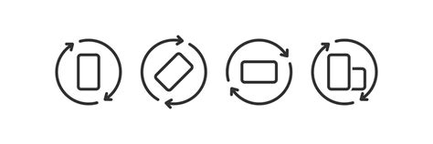 Rotate Your Phone Landscape Icon Set Vector Illustration Design 34996800 Vector Art At Vecteezy
