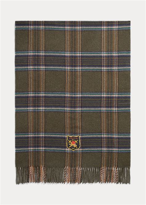 Tartan Patch Wool Scarf For Women Ralph Lauren® Uk