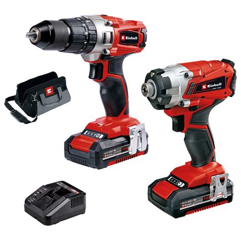 Einhell PXC 18V Cordless Combi Drill Impact Driver Twin Pack 2 X 2