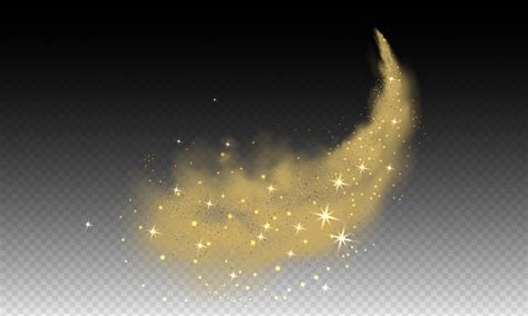 스타 더스트 구름 Swoosh 투명 한 배경에 별과 먼지 입자와 반짝이 분말 스프레이 현실적인 벡터 그림 가루로 빻은에 대한 스톡 벡터 아트 및 기타 이미지 Istock