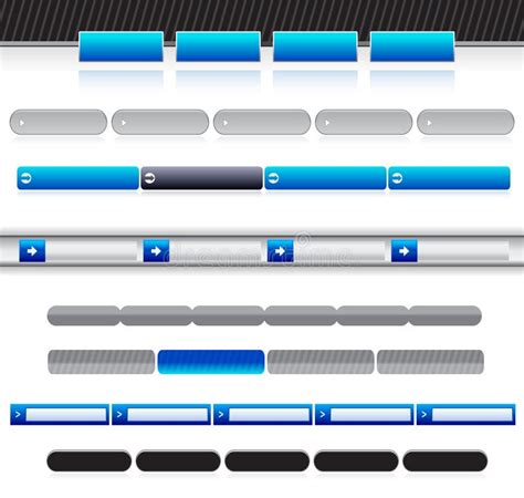 Blank Website Menu Bars Stock Vector Illustration Of Stylish 30659883