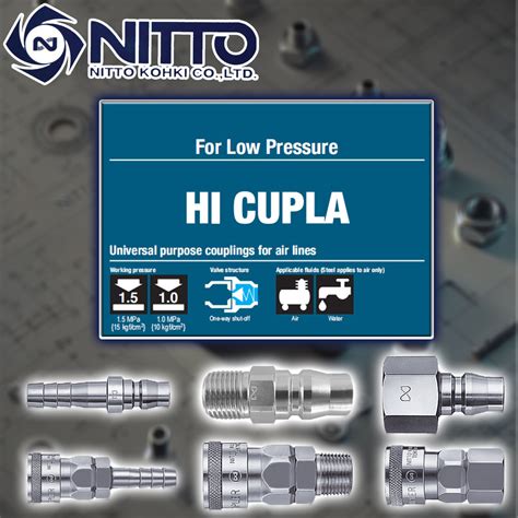 100 Original Nitto Hi Cupla Series Quick Air Coupler Low Pressure