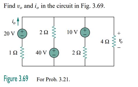 Solved Find Vo And Io In The Circuit In Fig Figure Chegg