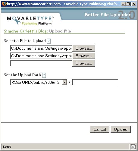 Movable Type Plugin Upload Senza Confini Con Better File Uploader 2 0 Simone Carletti