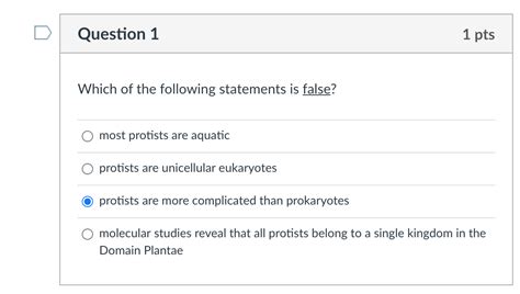 Solved Question 1 1 Pts Which Of The Following Statements Is