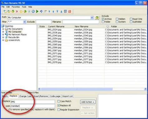 rename software to partially remove text from file names super user