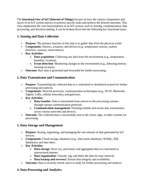 The Functional View Of Iot Pdf Internet Of Things Computer Network