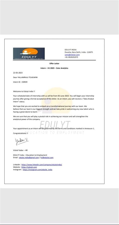 Yallamraju Tejaswini On Linkedin Hey Connections I Am Glad To Share That I Am Going To Work As