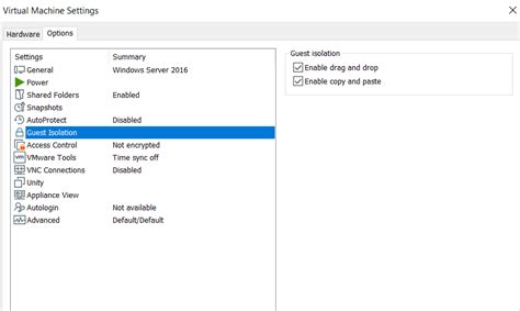 Why I Can Not Copypaste Files From My Windows 10 To Windows Server 2016 Inside Vmware
