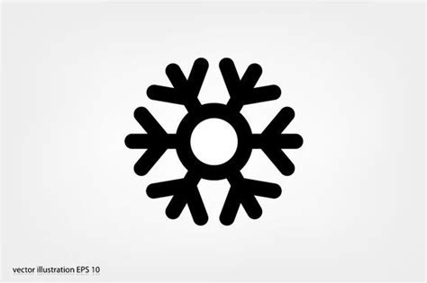 SNOWFLAKE ICON Symbol Drawing Snowflakes Vector Illustration
