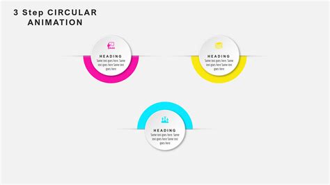 40powerpoint 3 Step Circular Infographic Animation Powerup With
