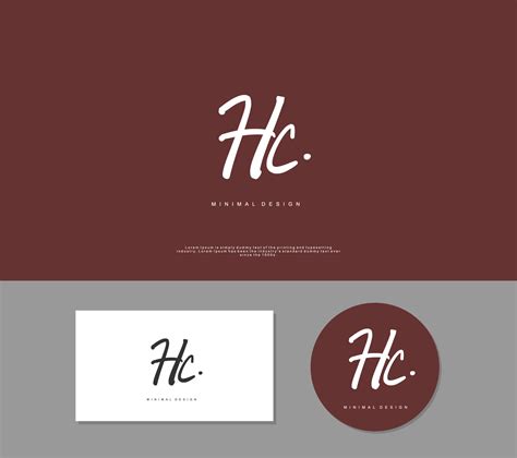 HC Initial Handwriting Or Handwritten Logo For Identity Logo With Signature And Hand Drawn