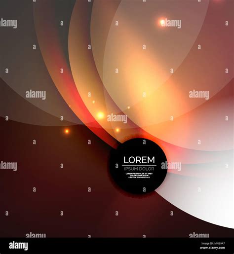 Overlapping Circles On Glowing Abstract Background Overlapping Circles On Glowing Abstract