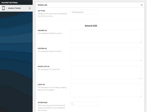 Newspaper Theme Documentation The Mobile Theme Settings