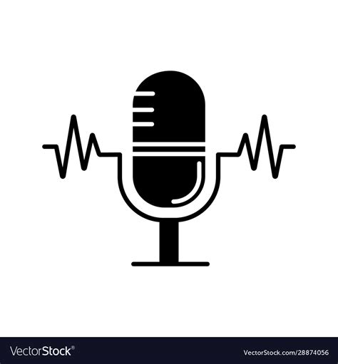 Speech Recognition Glyph Icon Royalty Free Vector Image