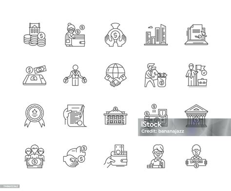 연방 신용 기관 라인 아이콘 징후 벡터 세트 개요 그림 개념 아이콘에 대한 스톡 벡터 아트 및 기타 이미지 아이콘 부동산 사무실 정부 Istock
