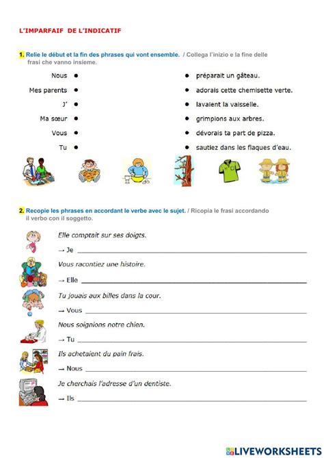 Exercices Sur Limparfait Online Exercise For Live Worksheets