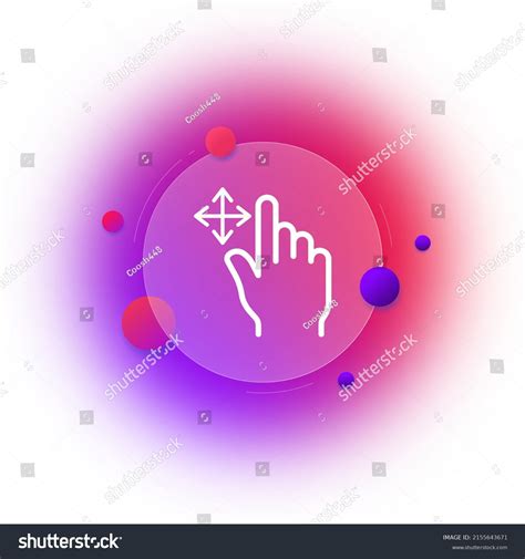 Scrolling Line Icon Hand Pointer Mouse Stock Vector Royalty Free Shutterstock