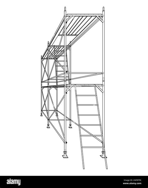 Prefabricated Scaffolding Vector Stock Vector Image And Art Alamy