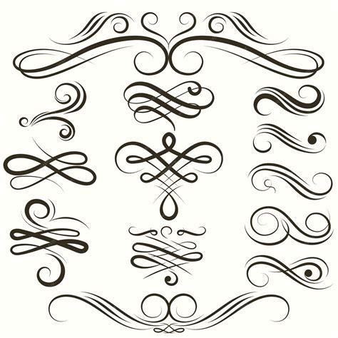 Premium Vector Flourish Swirls Vintage Collection Vector Flourishes