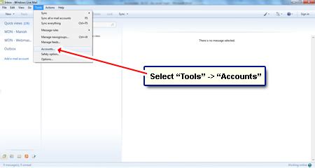 Use Windstream Email On Windows 7 Windows Live Mail