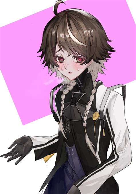 Kava Cherno Kegaard Snowbreak Containment Zone Highres 1girl Ahoge Black Gloves Blush