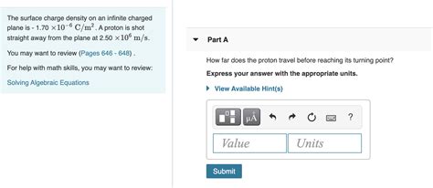 Solved The Surface Charge Density On An Infinite Charged