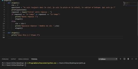 Problème introuvable sur mon script python Résolu Python