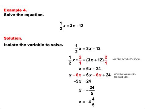 Math Example Solving Equations Equations With Fractions Example 4 Media4math
