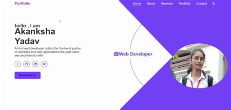 Akanksha Yadav On Linkedin Portfolio Webpage Codealpha Internship Task2 Frontend Html Css