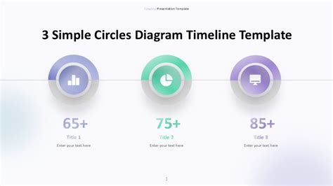 Simple Circles Diagram Timeline Template PPTUniverse