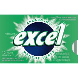 Excel Spearmint Sugarfree Gum Bottle 60 Pieces Excel Gum